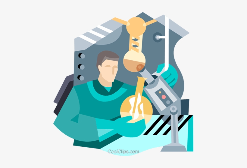 Man Working In Lab Royalty Free Vector Clip Art Illustration - Science ...