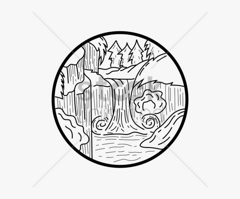 Transition Drawing Waterfall Png Library Library - Vector Graphics PNG ...
