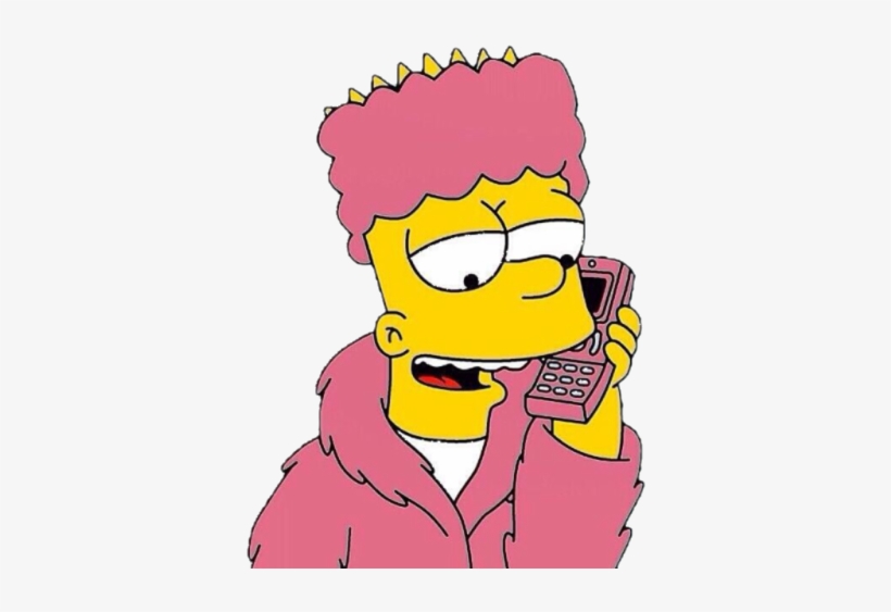 Download Bart Simpson Holding Phone - Bart Simpson On The Phone ...