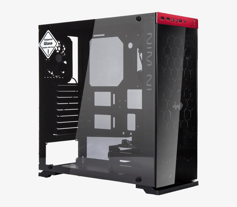 805 Red, Tempered Glass, No Psu, Atx, Black/red, Mid - Inwin 805c PNG ...
