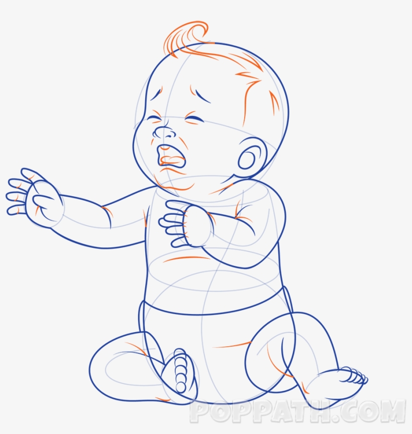 How To Draw A Baby Crying Pop Path Pertaining To Baby - Drawing Of A ...
