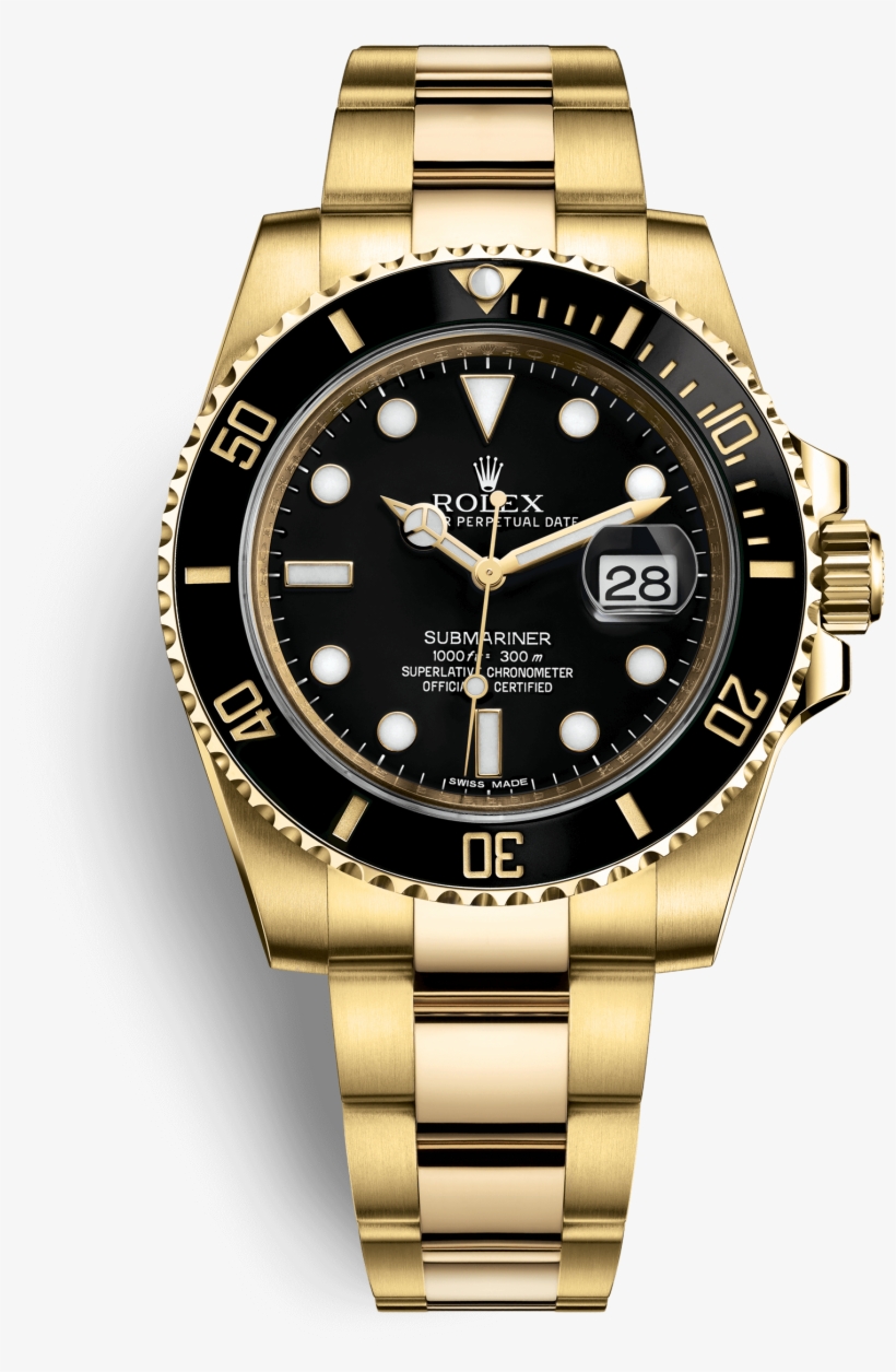 Submariner Watch Rolex Gold Colored Free Transparent - Rolex Gmt Master ...