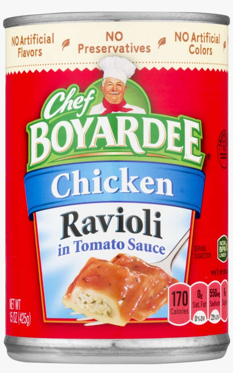 Chef Boyardee Chicken Ravioli Pasta In Tomato Sauce, - Baked Goods PNG ...