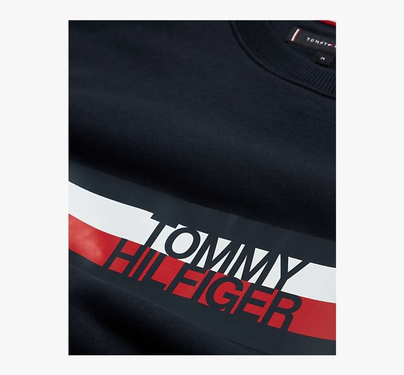 Tommy Hilfiger Logo Sweatshirt Sky Captain - Label PNG Image ...
