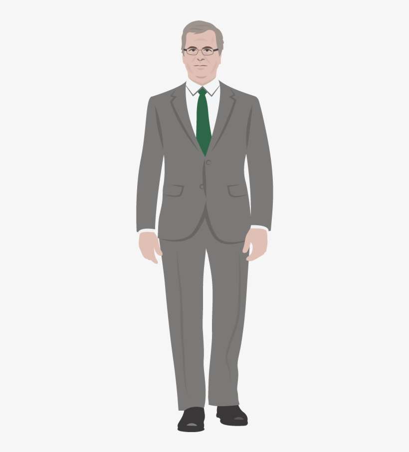 Jeb Bush Politics Portrait Illustration Vector - Formal Wear PNG Image ...