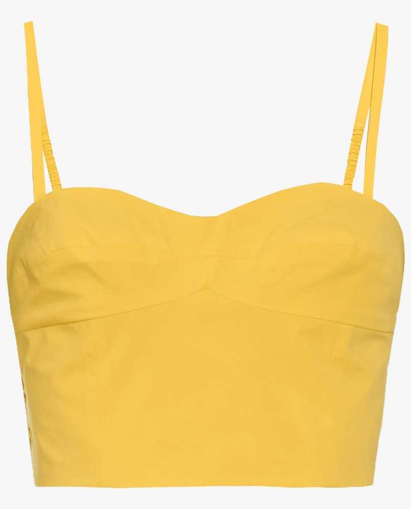 Yellow Crop Top, Cotton Crop Top, Crop Top Outfits, - Brassiere PNG ...