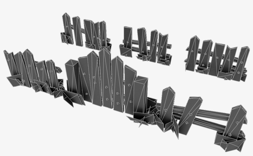 Low Poly Fence Set - Low Poly PNG Image | Transparent PNG Free Download ...