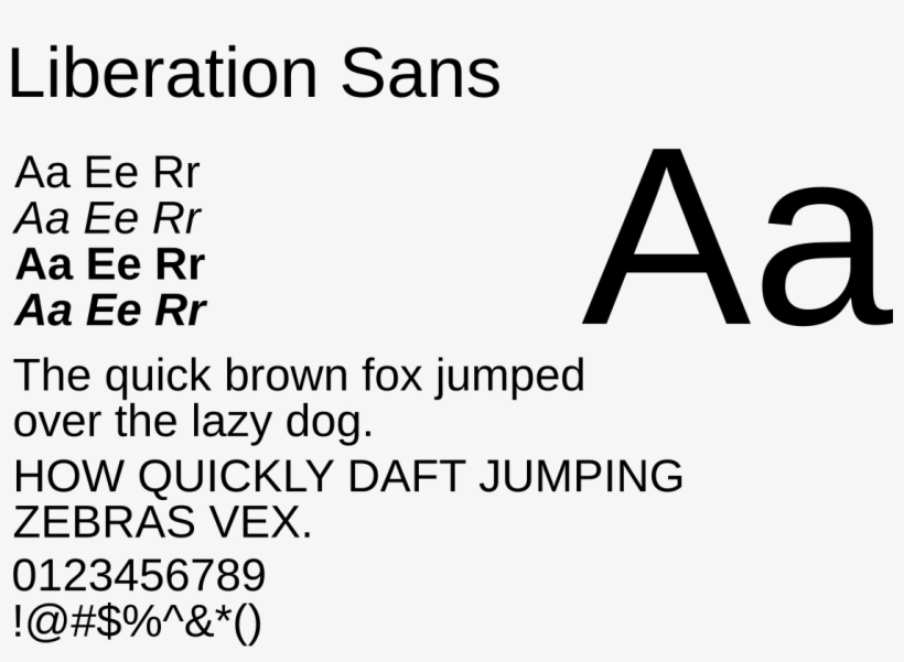 Liberation Fonts - Croscore Fonts PNG Image | Transparent PNG Free ...