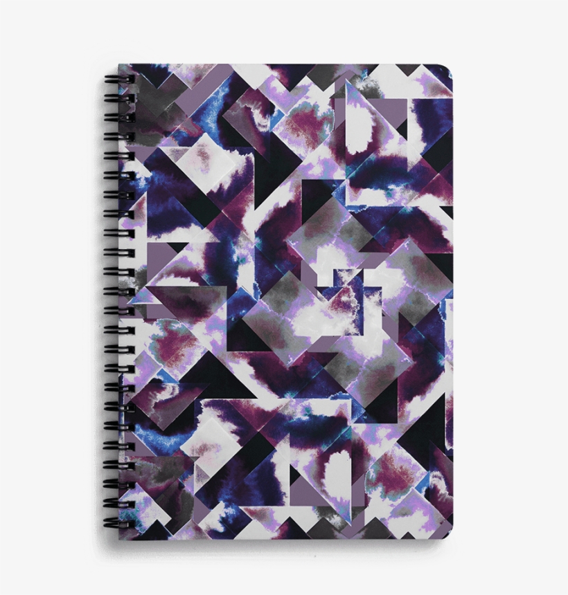 Dailyobjects Watercolor Marble Tiles Purple A5 Notebook - Spiral PNG ...