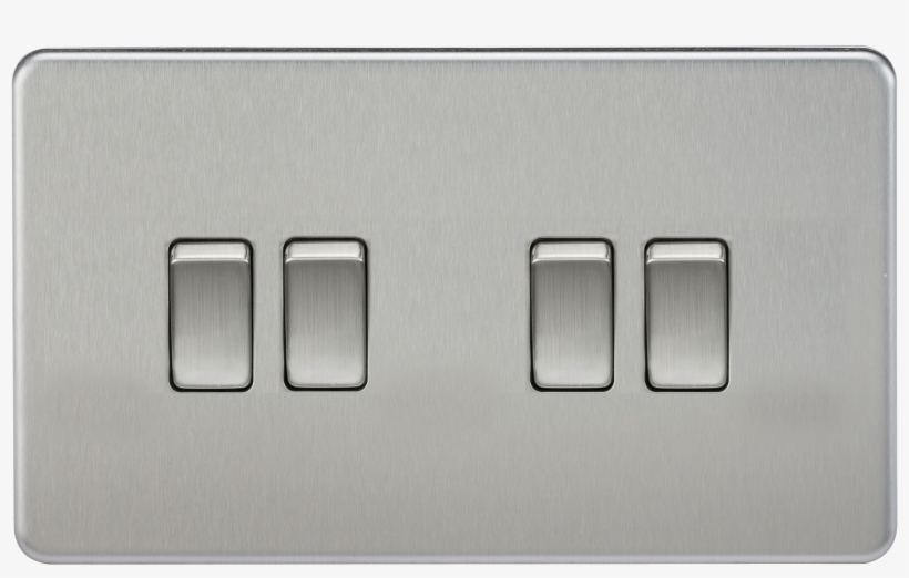 Knightsbridge Screwless 10a 4g 2 Way Light Switch Brushed - Brushed ...