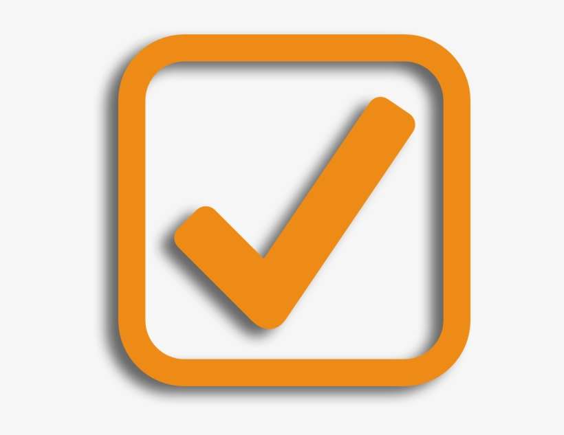 Orange Tick Icon Png