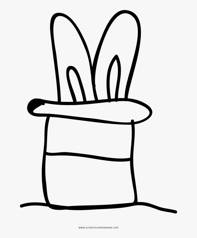 Download Magic Hat Coloring Page - Drawing | Transparent PNG Download ...