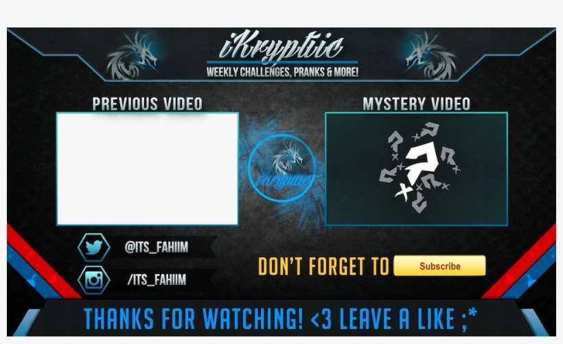 Download Youtube Banner Design ~ Ikryptiic - Design Font | Transparent ...