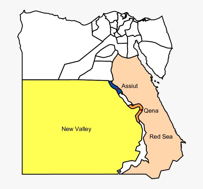 Geographic Map Of Egypt - New Valley Governorate Egypt Map PNG Image ...