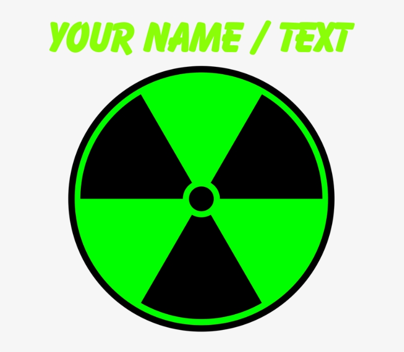 Custom Green Radioactive Symbol Mousepad - Circle PNG Image ...