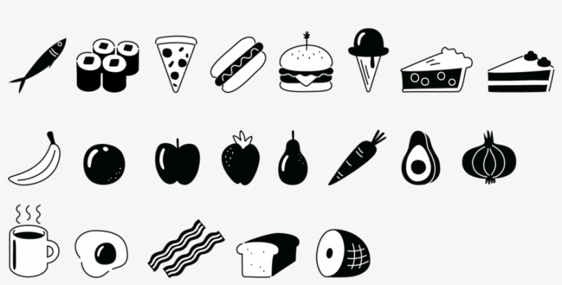 Download Food Icons Bw 1 | Transparent PNG Download | SeekPNG