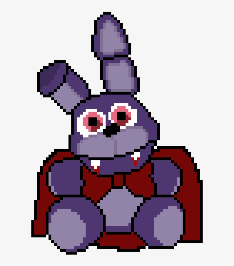 Download Vampire Bonnie - Pixel Art Grid Fnaf | Transparent PNG ...