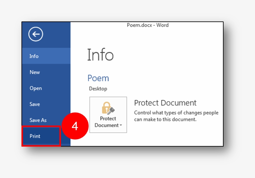 Click On The Print Icon - Steps To Print A Document PNG Image ...