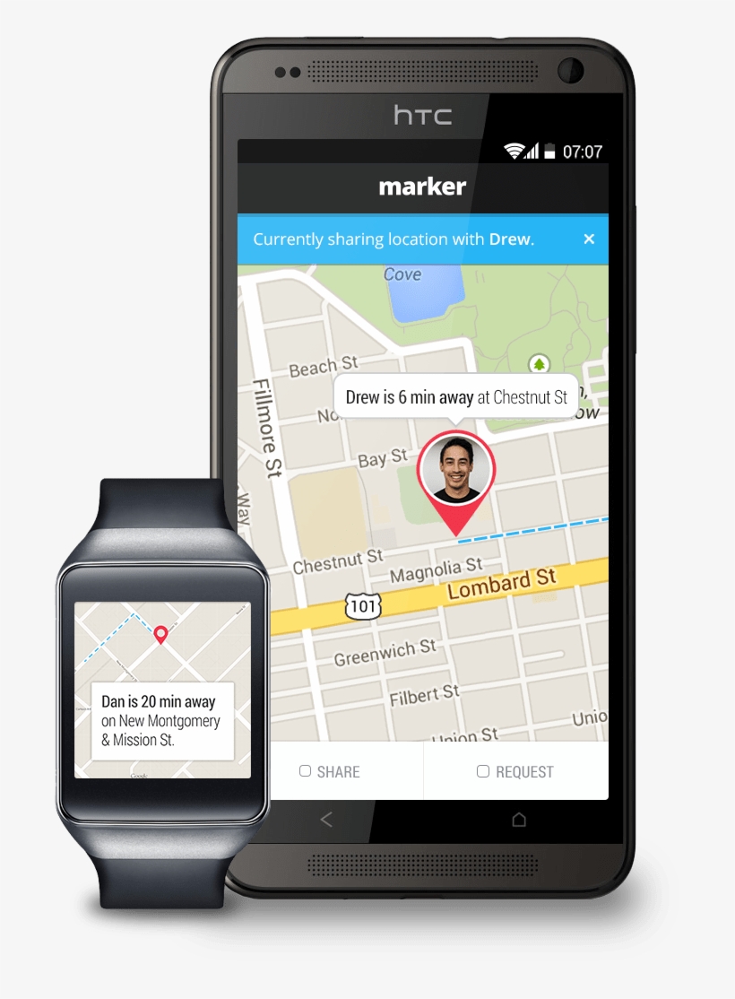 Marker App Was Built For Android Phones And Watches - Iphone PNG Image ...