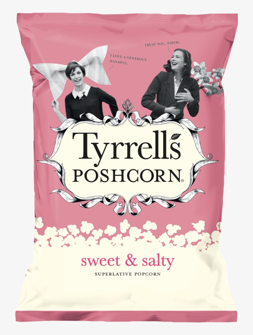 Poshcorn Sweet & Salty - Tyrrells Poshcorn Sweet & Salty PNG Image ...