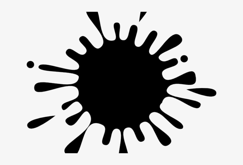 Splatter Clipart Ink Spill - Black Paint Splatter Clip Art PNG Image ...