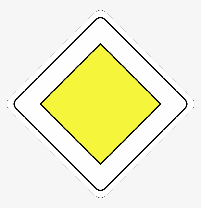 France Road Sign Ab6 - French Priority Road Signs PNG Image ...