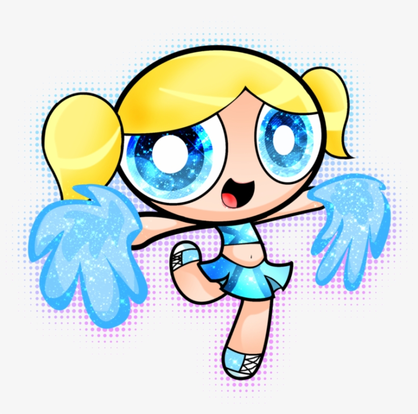 Download Cheer Drawing Cartoon - Powerpuff Girls Bubbles Cheerleader ...