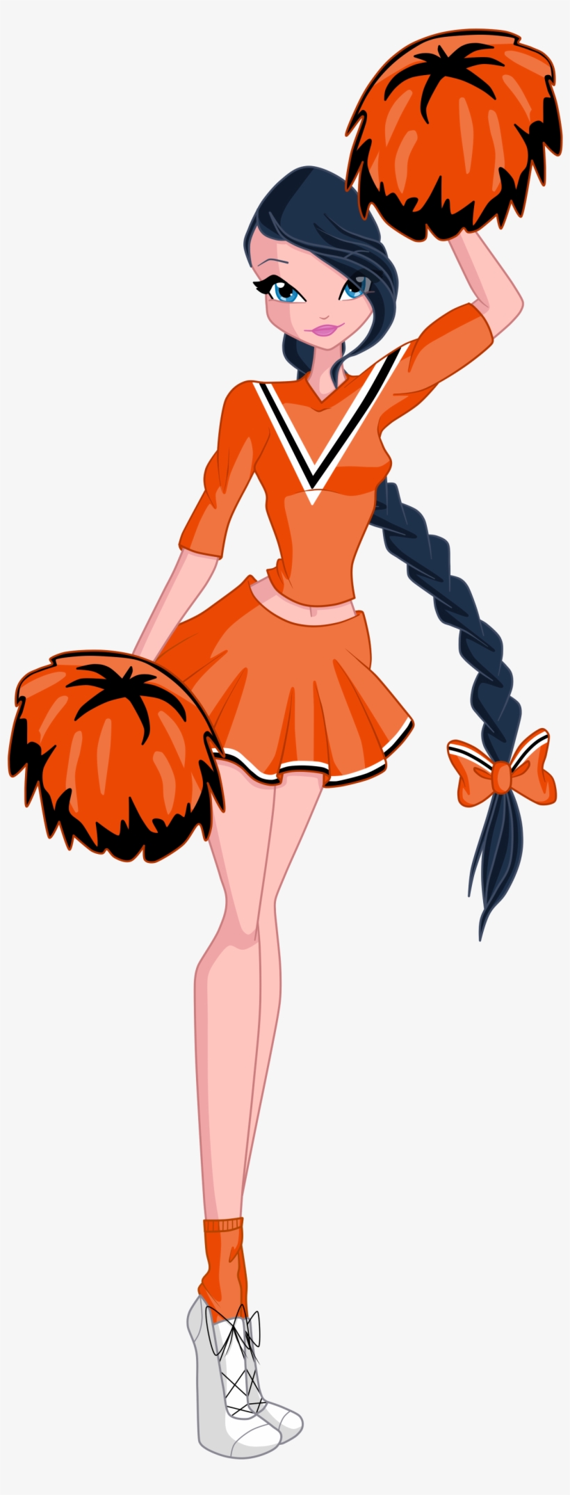 Download Orange Clipart Cheerleading - Deviantart Cheerleader Png ...