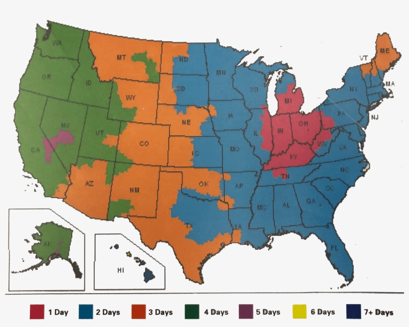 This Map Illustrates Service Schedules In Business - Fedex Shipping Map ...