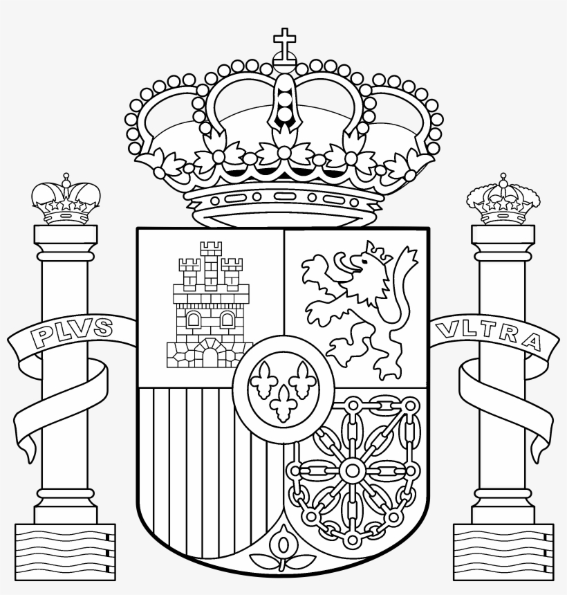 Spain Logo Black And White - Line Art PNG Image | Transparent PNG Free ...