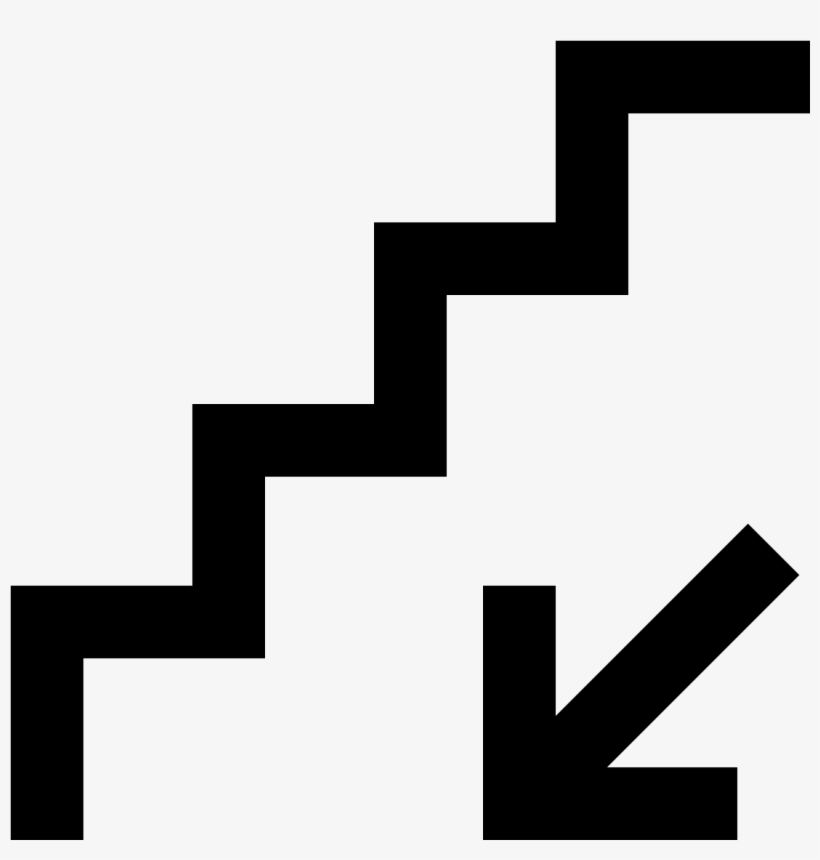 The Icon Is A Logo Of Stairs Down - Steps Down Icon PNG Image ...