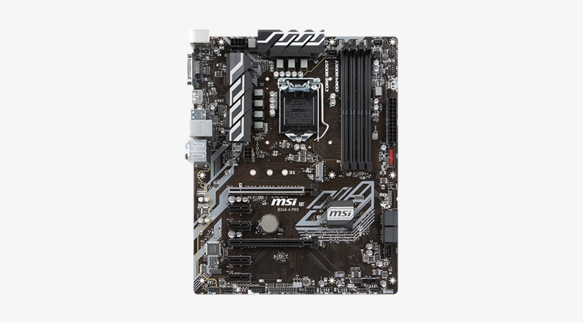 Msi B360-a Pro Lga 1151 Computer Pc Motherboard - Msi B360 A Pro PNG ...