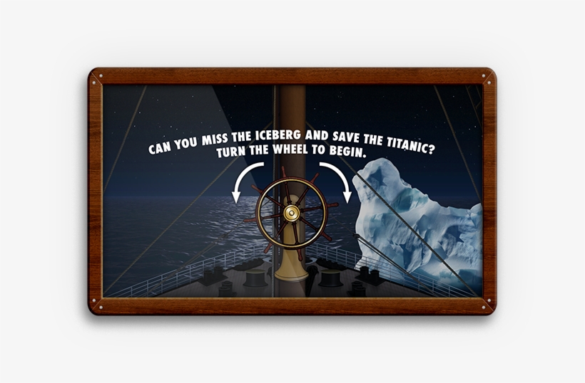 The Objective Is To Avoid The Iceberg By Using Both - Titanic Wheel PNG ...