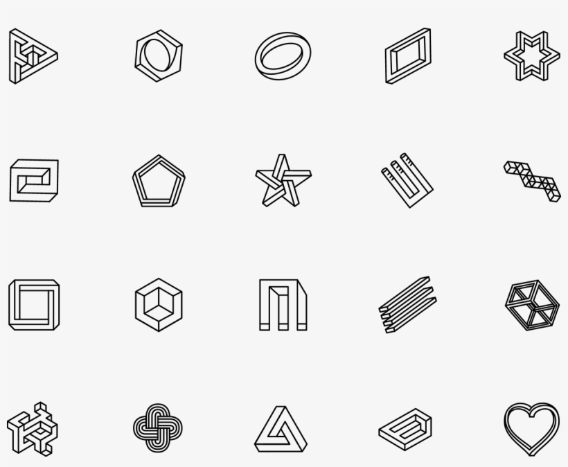 Optical Illusions Geometric Shapes PNG Image | Transparent PNG Free ...