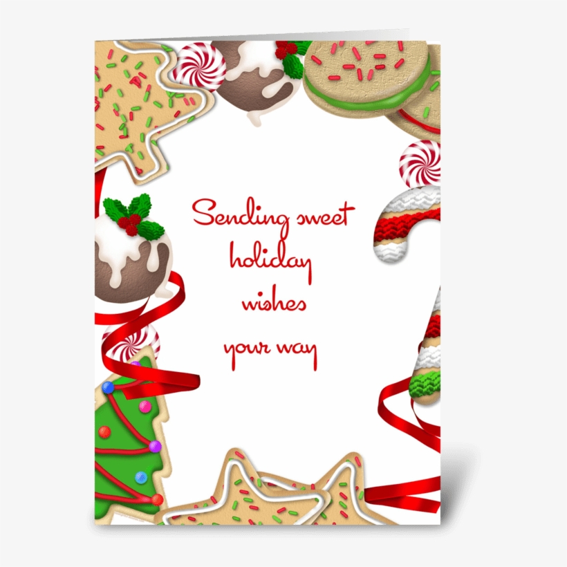 Christmas Cookies Greeting Card - Christmas Baking Borders PNG Image ...