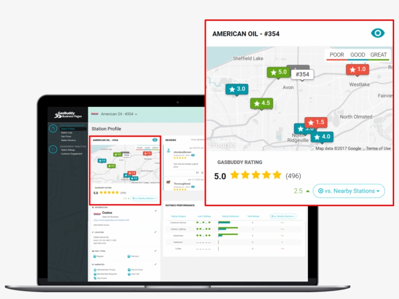 The Map On Station Profile Pages Of The Gasbuddy Business - Gasbuddy ...