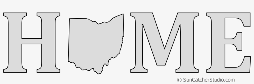 Download Ohio Home Stencil Pattern Shape State Clip Art Outline ...