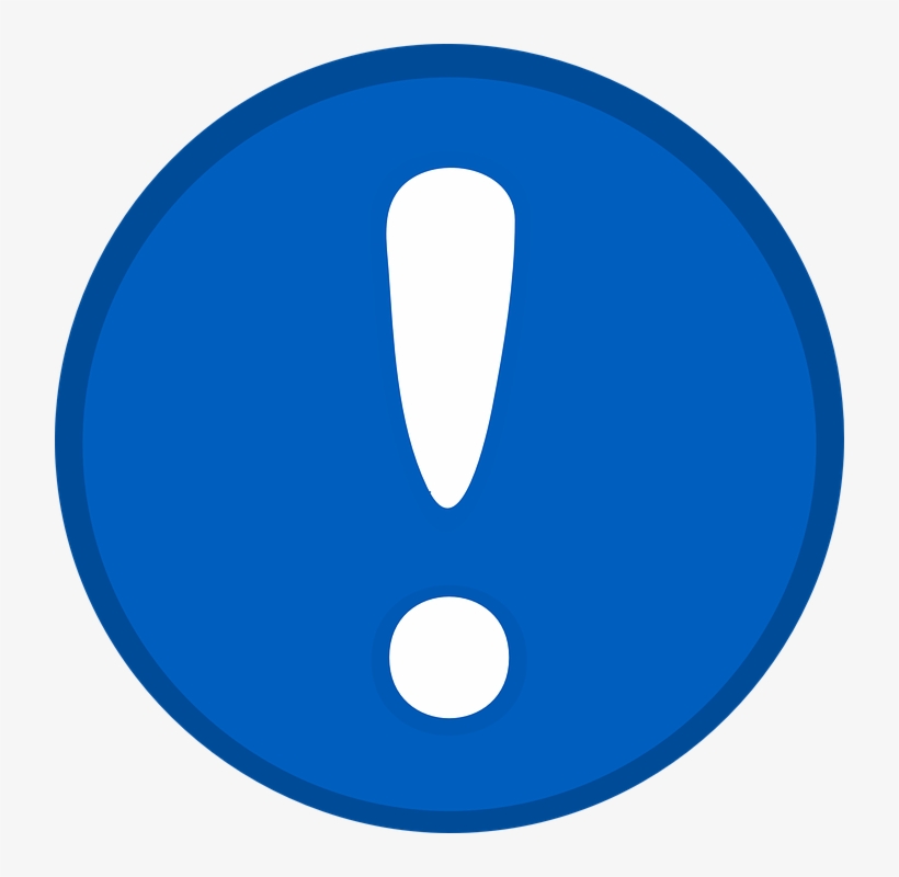 Attention - Blue Exclamation Mark Sign PNG Image | Transparent PNG Free ...