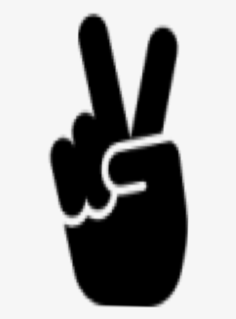 Silhouette Shadow Black Hand Peace Peacesign Sign Signl - Victory Sign ...