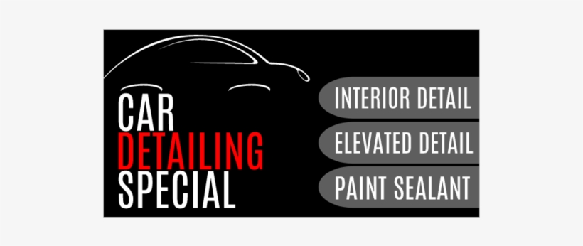 Car Detailing Special With Car Outline Graphic And - Graphic Design PNG ...