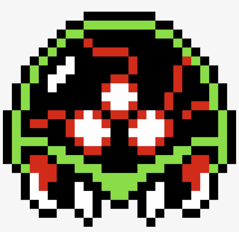 Metroid - Minecraft Metroid Pixel Art PNG Image | Transparent PNG Free ...