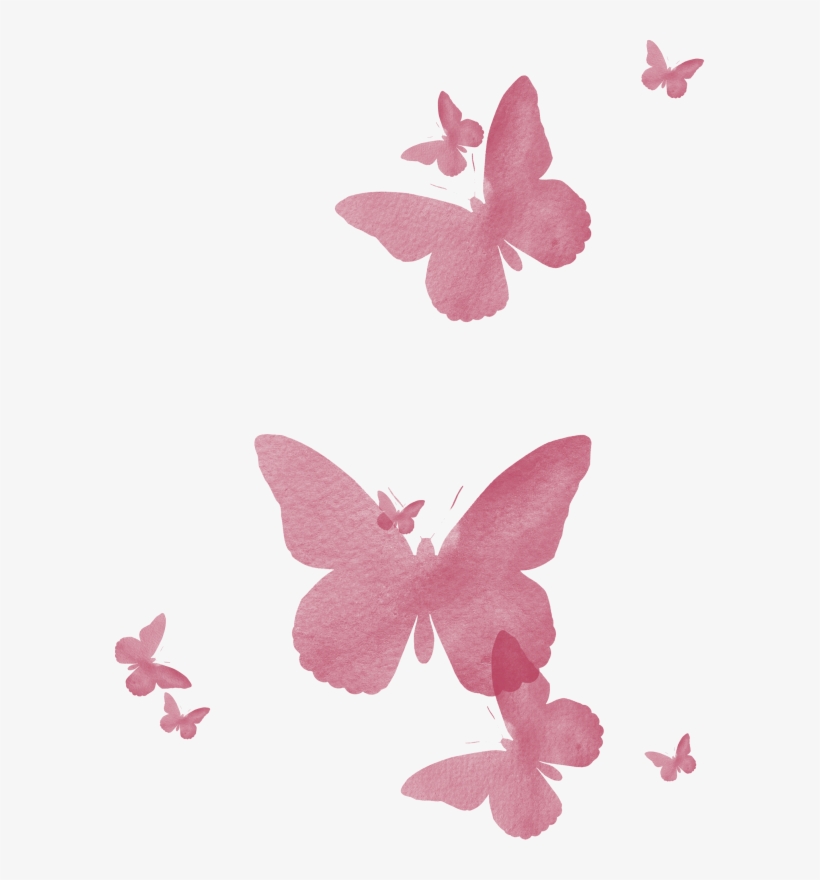 Pink Butterflies - Butterfly Transparent Pink Png PNG Image ...