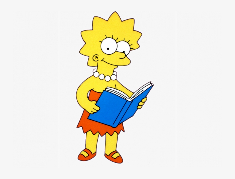 Medium Size Of Christmas - Lisa Simpson Read A Book PNG Image ...