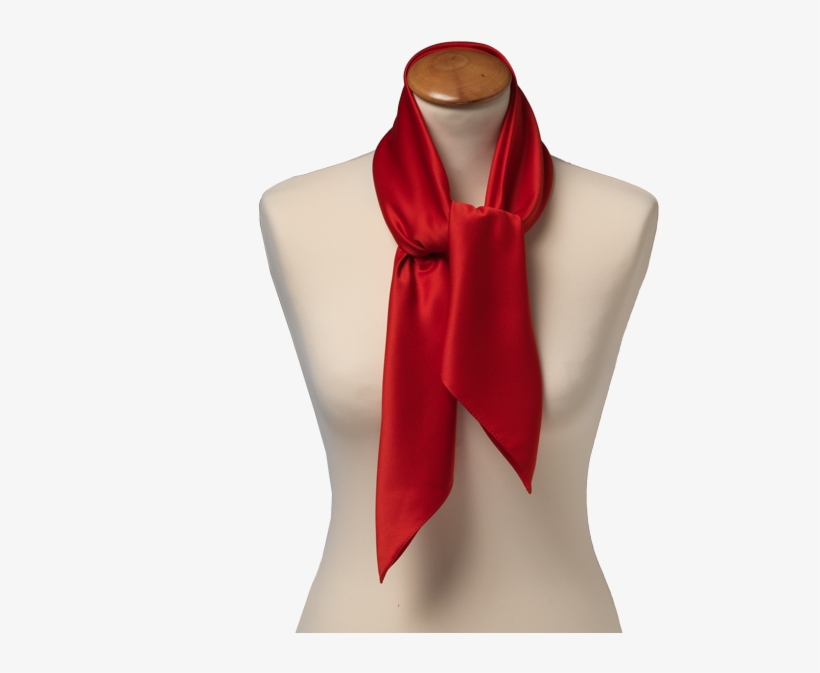 Scarf Bright Red - Foulard Satin Rouge PNG Image | Transparent PNG Free ...