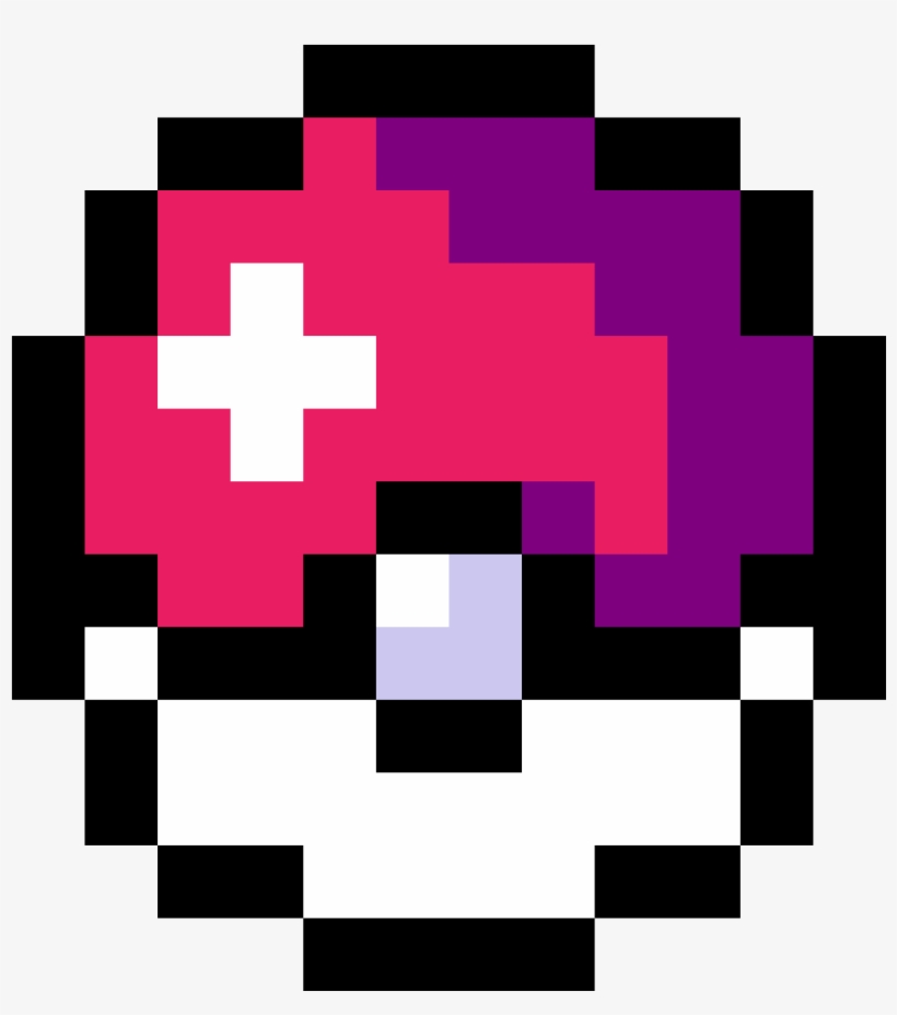 Pixilart Pink Pokeball Kittycraft Png Pink Pokeball - 8 Bit Pixel Art ...