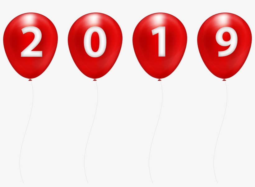 2019 Red Balloons Clip Art Image - Happy New Year 2019 Balloons Png PNG ...