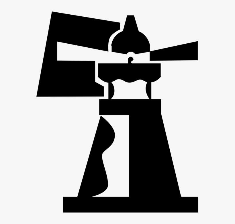 Vector Illustration Of Lighthouse Beacon Emits Light PNG Image ...