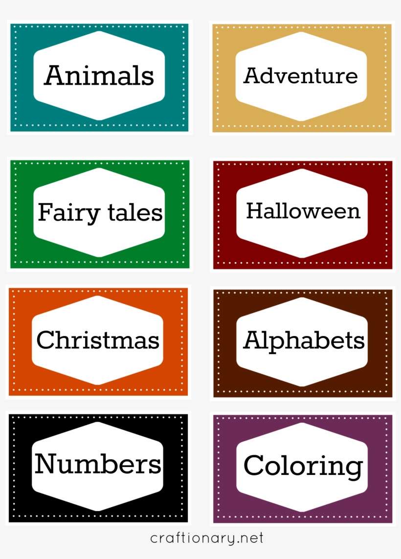 Kids Book Label Printables - Pink Book Label PNG Image | Transparent ...