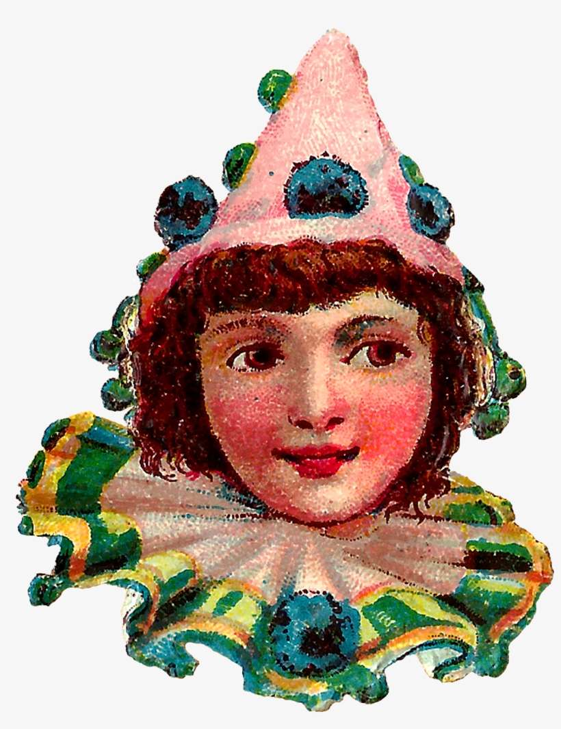 Digital Vintage Clown Clip Art Downloads PNG Image | Transparent PNG Free Download on SeekPNG