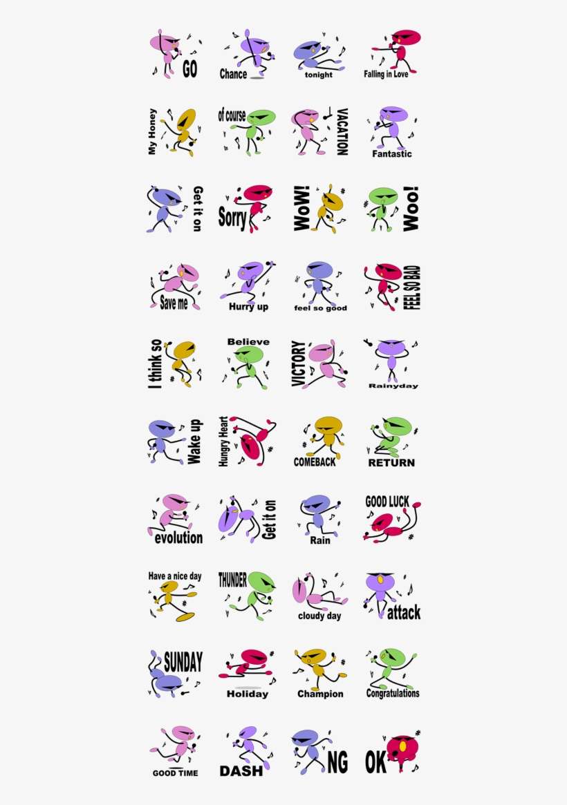 Sell Line Stickers Singer Stickman Vol - Line PNG Image | Transparent ...